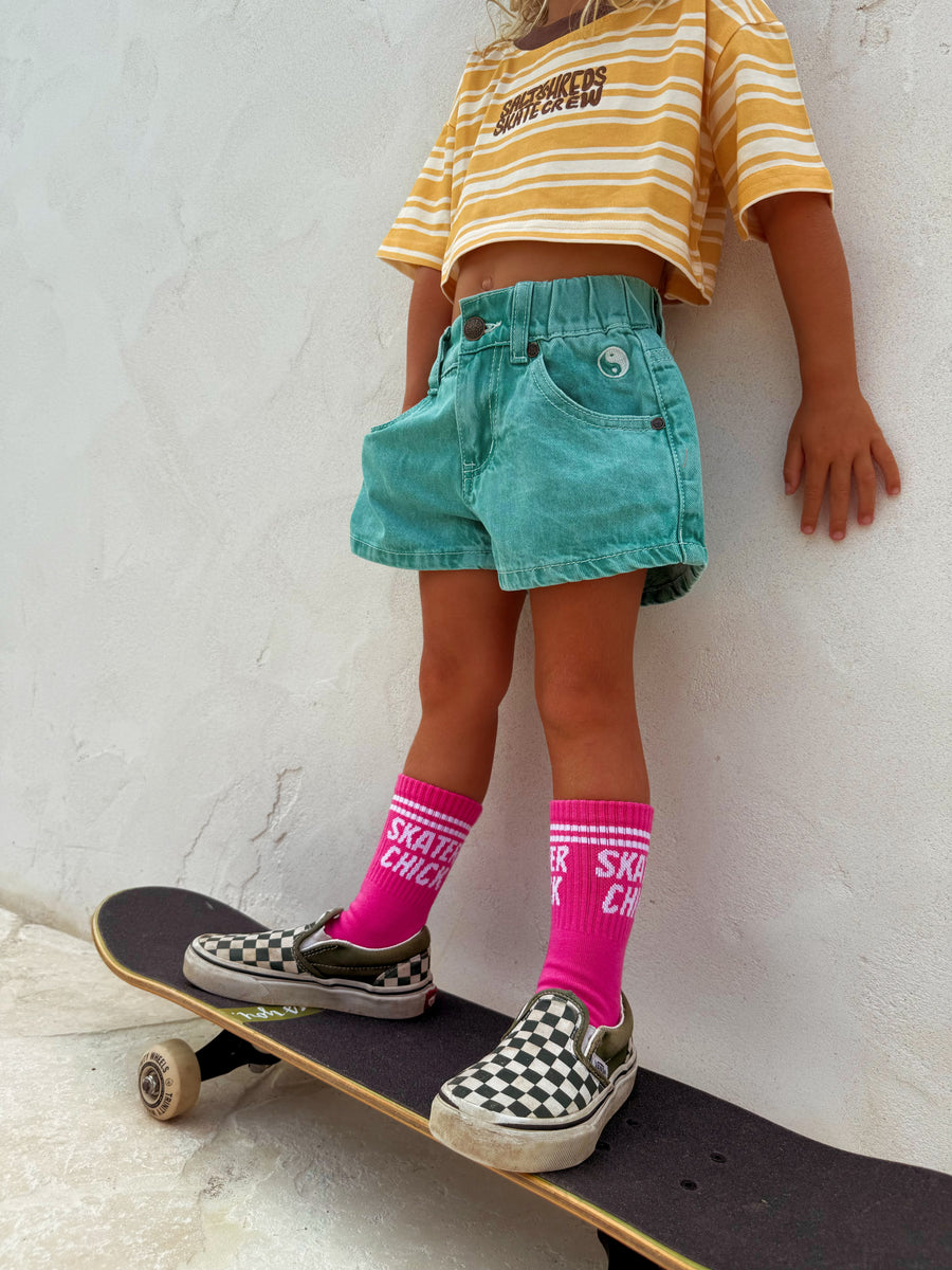 Skater chick retro skater sock - Pink – Salty Shreds